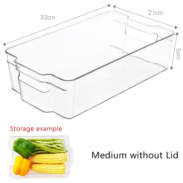 Minimalist Japan Style PET Concave Design Kitchen Ref Organizer w/o Lid ...
