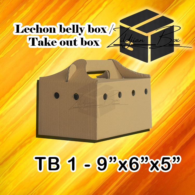 (TB1) 1 pc only lechon belly box/ Take out box 9x6x5 | Shopee Philippines