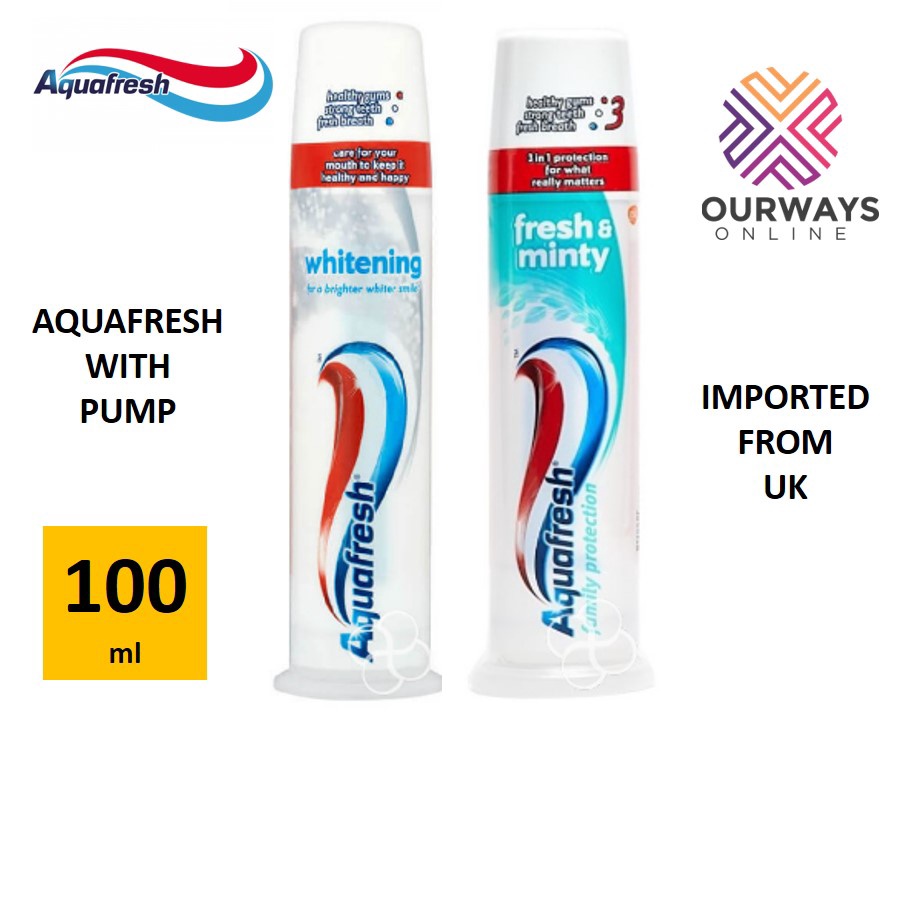 AQUAFRESH Toothpaste with PUMP 100ml | Shopee Philippines
