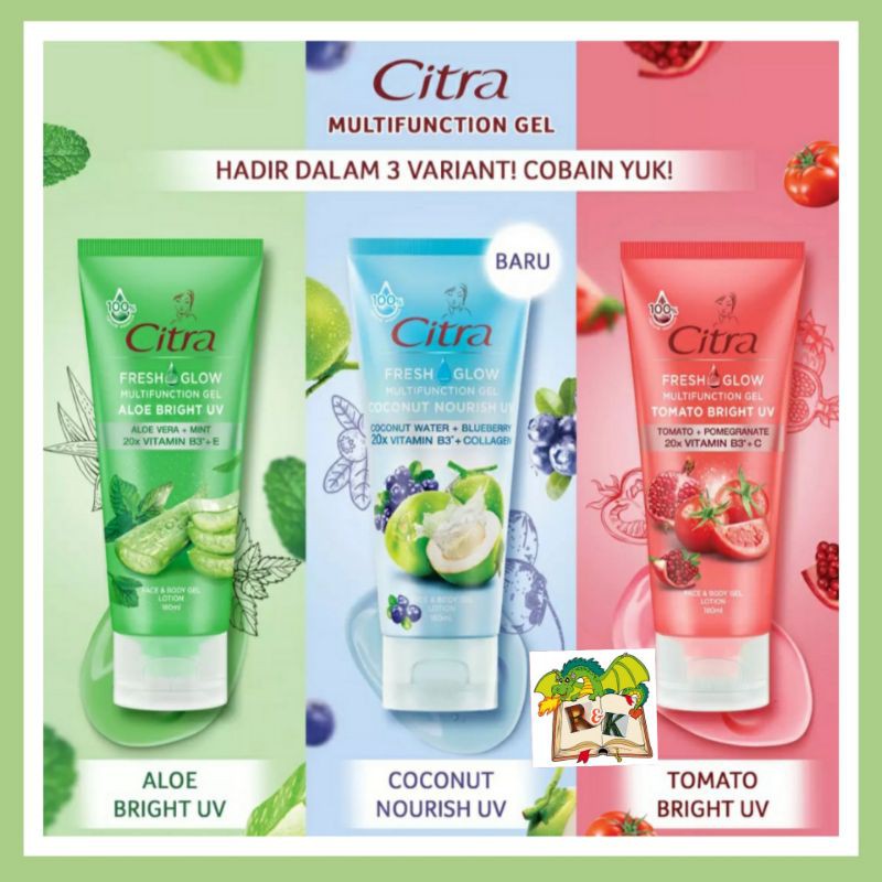 Citra FRESH GLOW MULTIFUNCTION GEL+MASK 180ml | Shopee Philippines