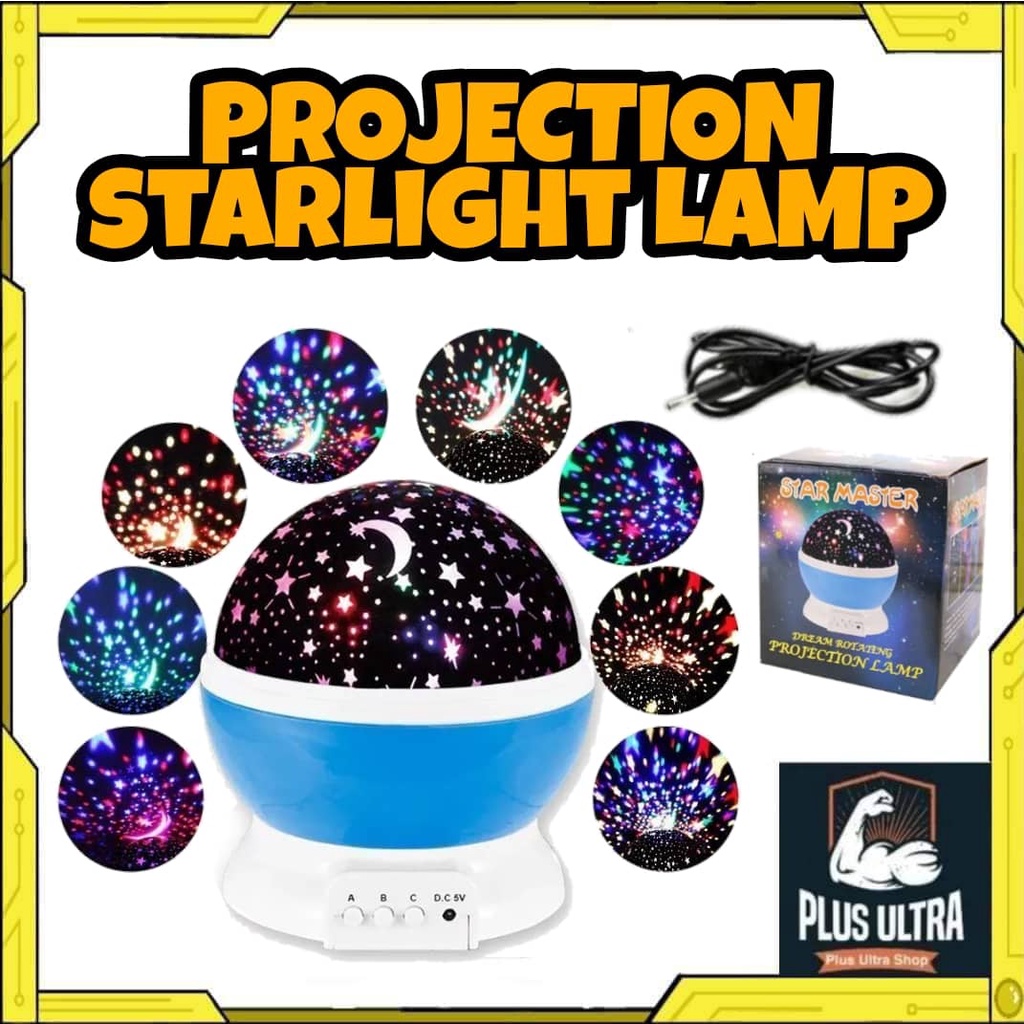 Projector Night Light Rotating Starry Sky Moon Projection Lamp Galaxy ...