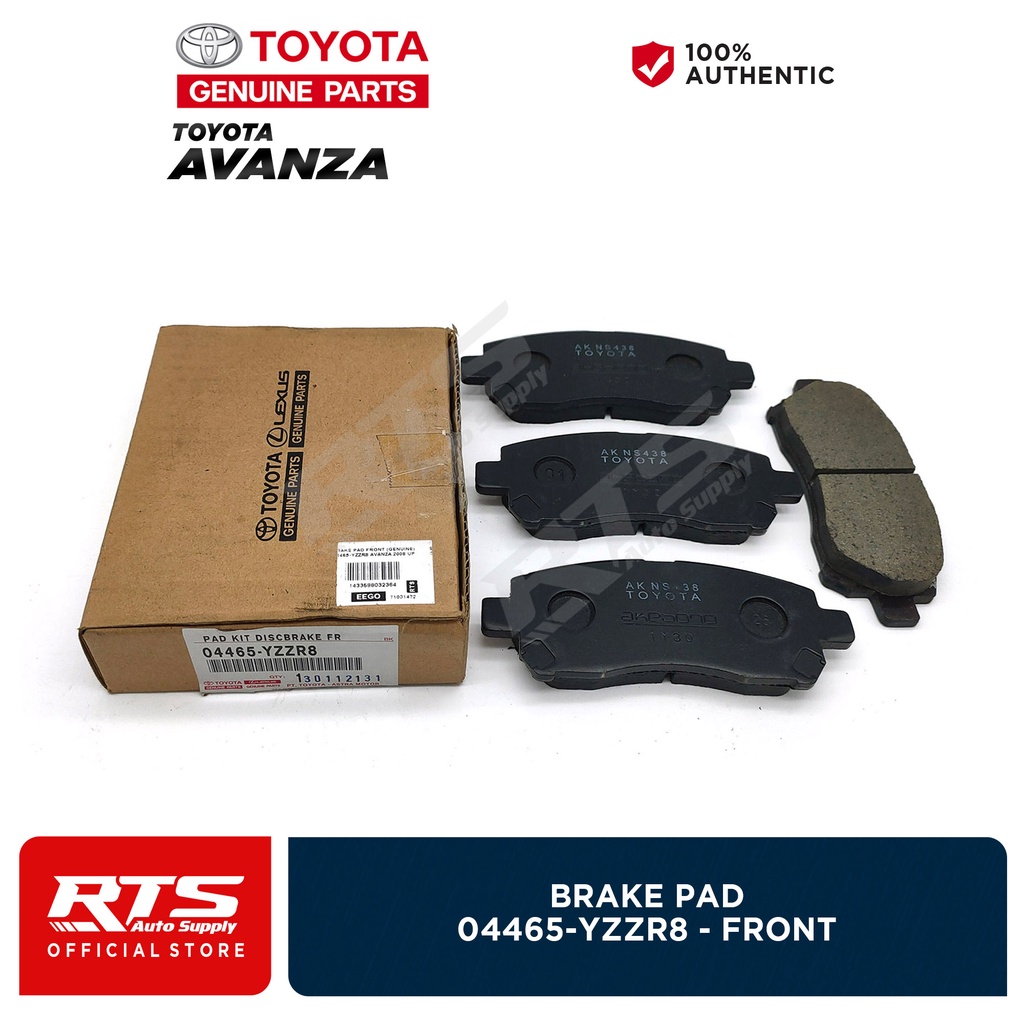 Toyota Genuine Front Brake Pad Toyota Avanza 2006 - 2021 04465-YZZR8 ...