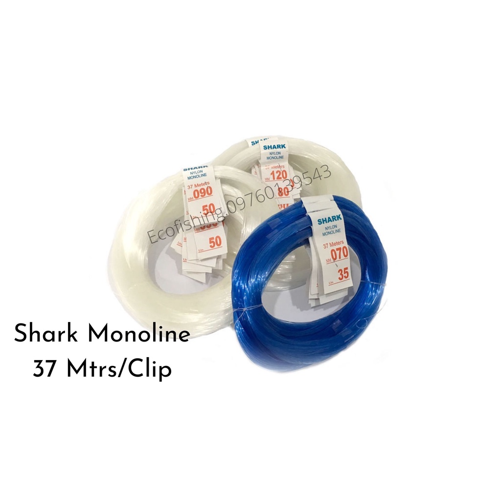 Shark Nylon 40yards /clip (020 - 070) / Monoline / Tansi / Aya White ...
