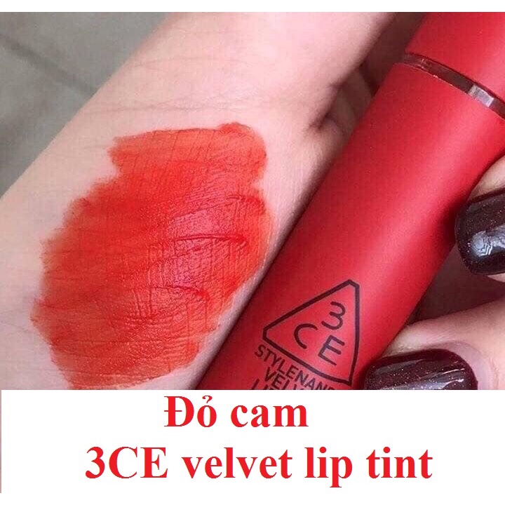 Genuine 3CE velvet lip tint orange red CHILDLIKE | Shopee Philippines