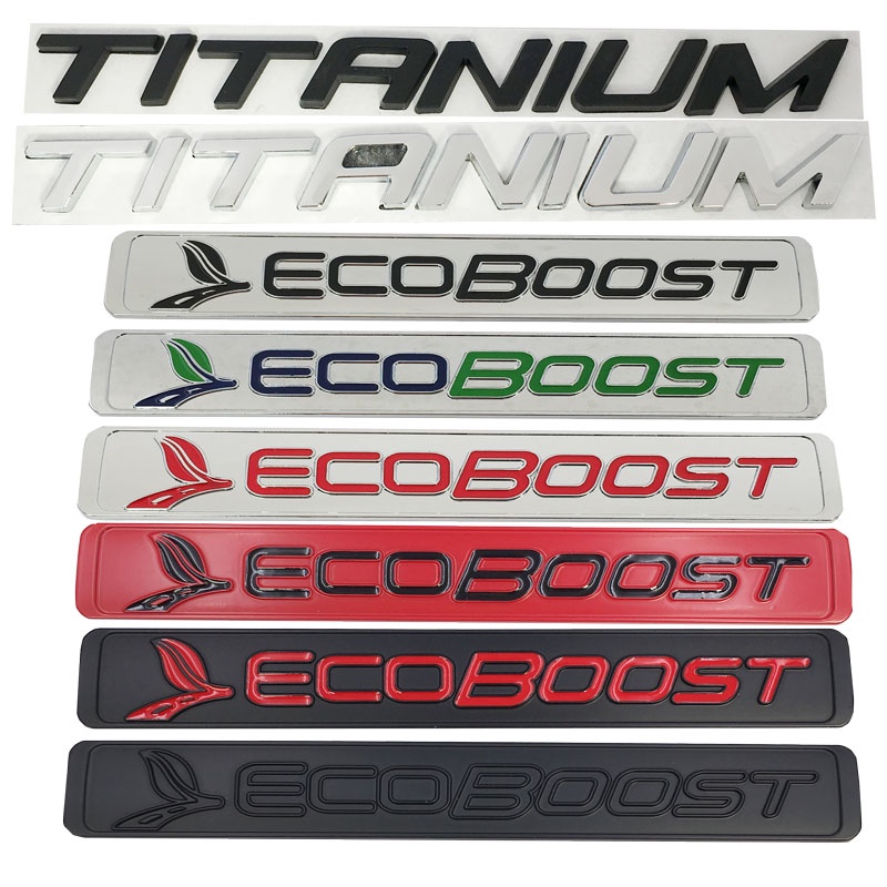 3D TITANIUM Green Flex Fuel Ecoboost Logo Sticker Emblem Badge Decal ...