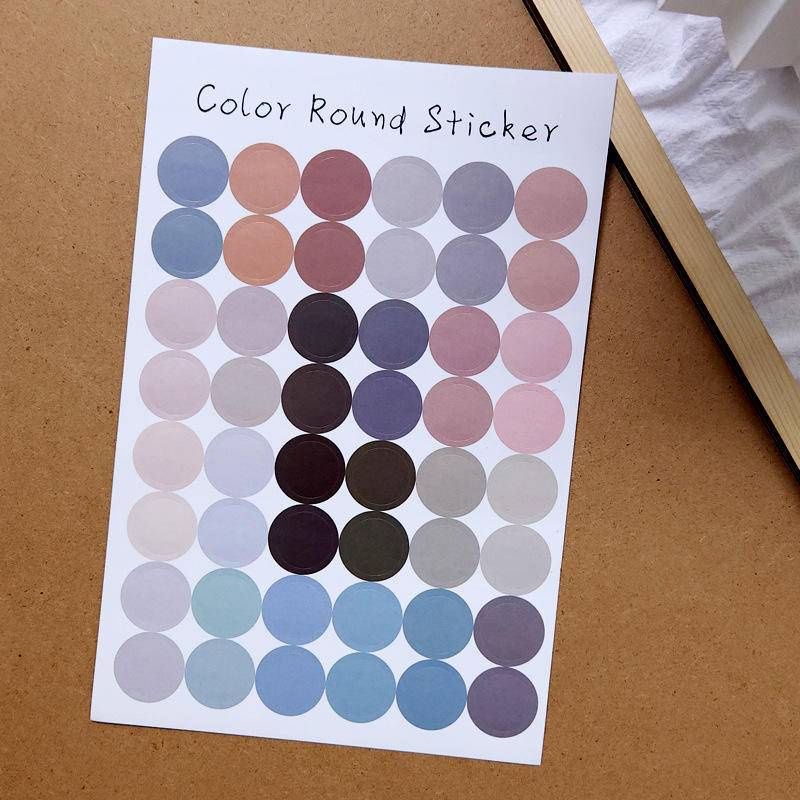 Morandi style Round Sticker for Card Poster canvaspaintings home ...