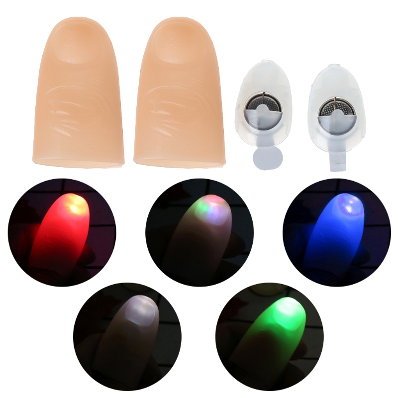 mtt Magic LED Light Up Thumbs Fingers Trick Prank Tool for Halloween ...
