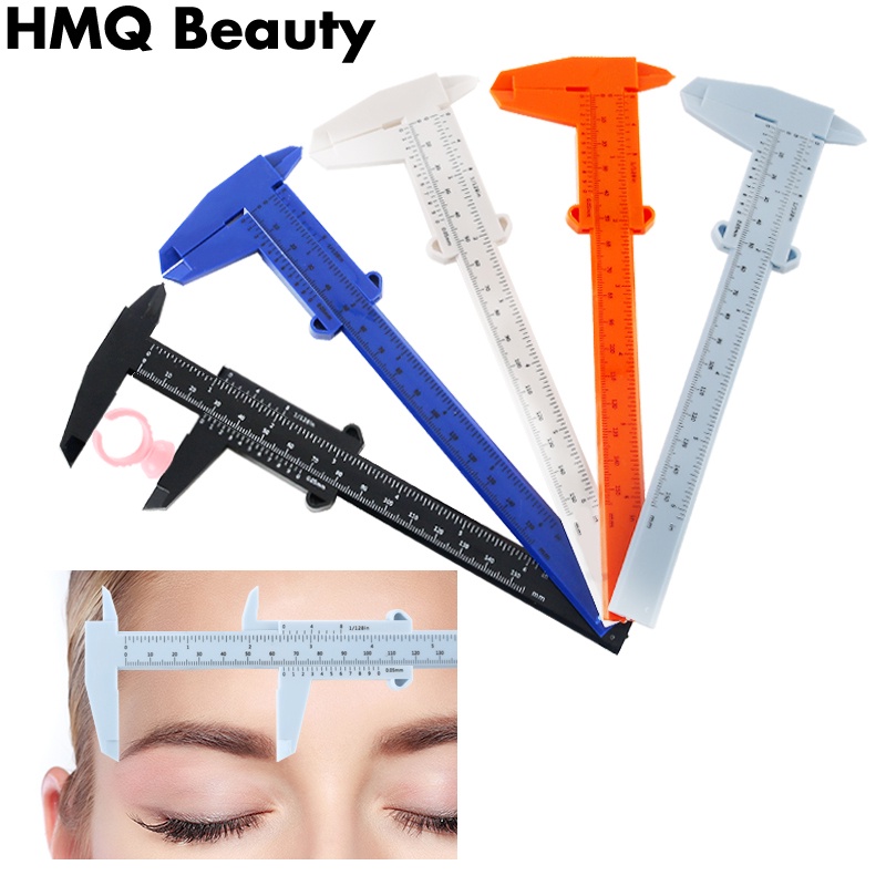 150mm Portable Plastic For Eyebrow Makeup Measuring Vernier Caliper ...