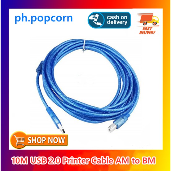 1.5M 3M 5M 10M USB 2.0 High Speed Printer line Cable | Shopee Philippines