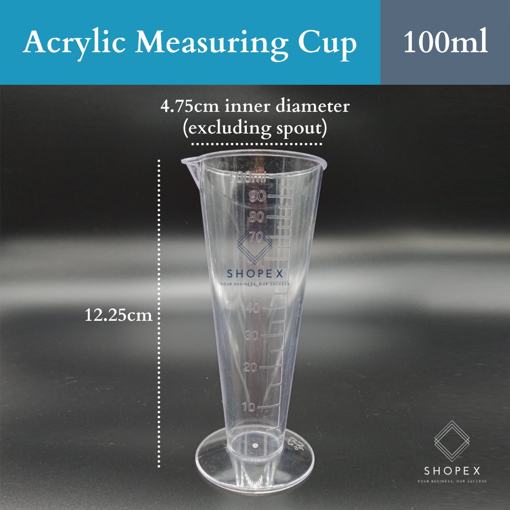 100 ML Measuring Cup (100 CC) Clear Scale/ Jigger/ Pour Spout Measuring ...