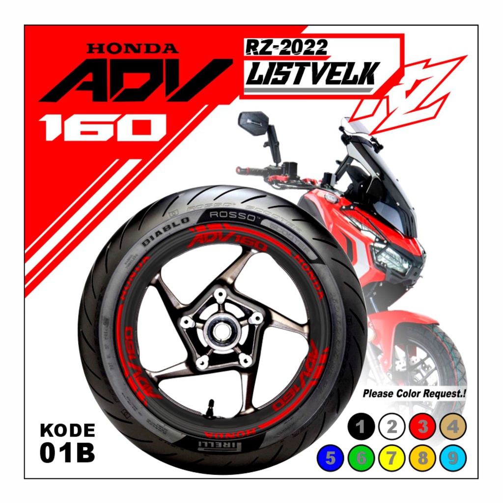 HONDA ADV 160 CODE B rim trim Sticker cutting Sticker | Shopee Philippines