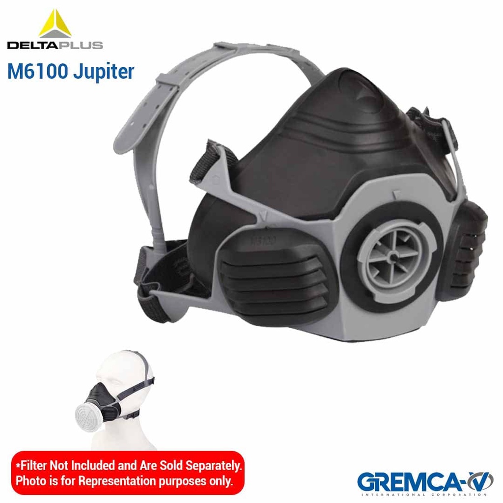 Delta Plus Jupiter Half Mask / Filters Respirator Painting Spraying ...