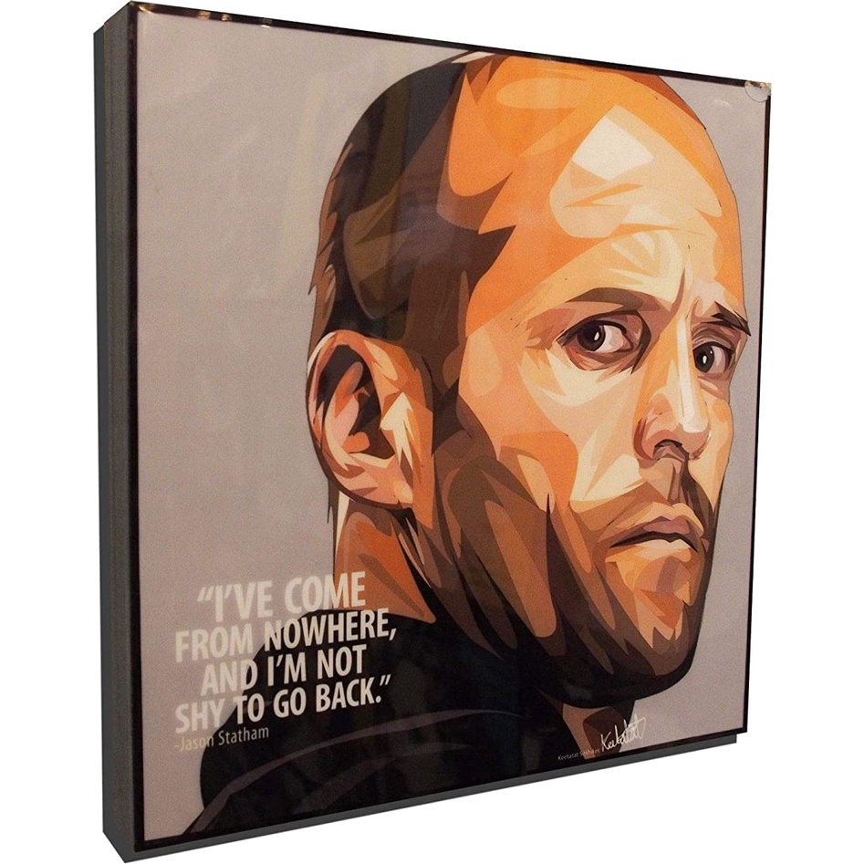 Jason Statham Poster POP Art Print Painting on Canvas Motivational ...