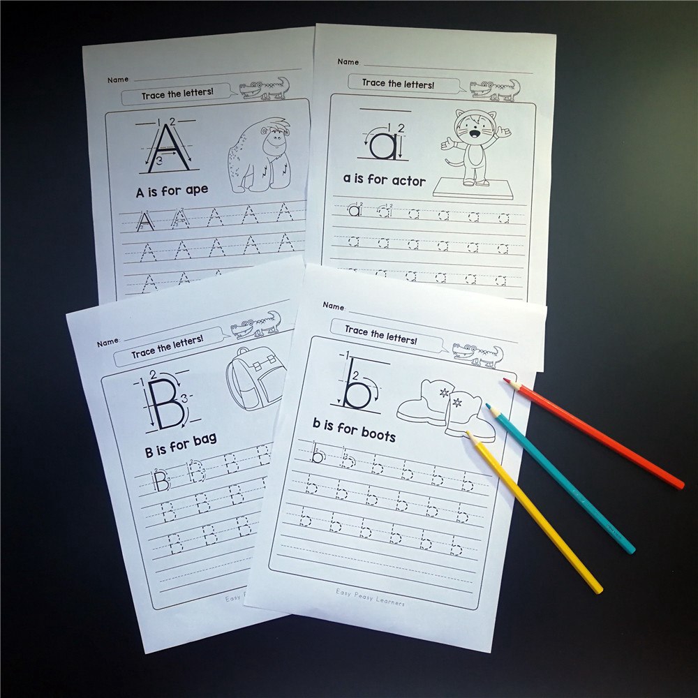 Learn ABC Abc English 26 Letters Alphabets Kid Coloring Book | Shopee ...