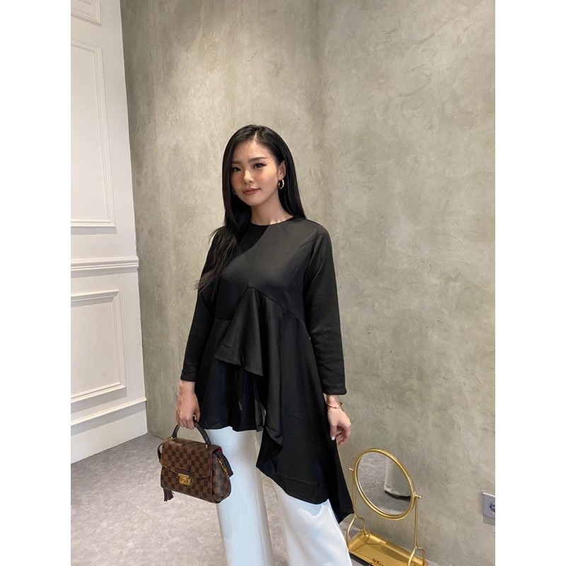 Scuba Top Women's Long Sleeve Blouse Top (Verve Top) | Shopee Philippines