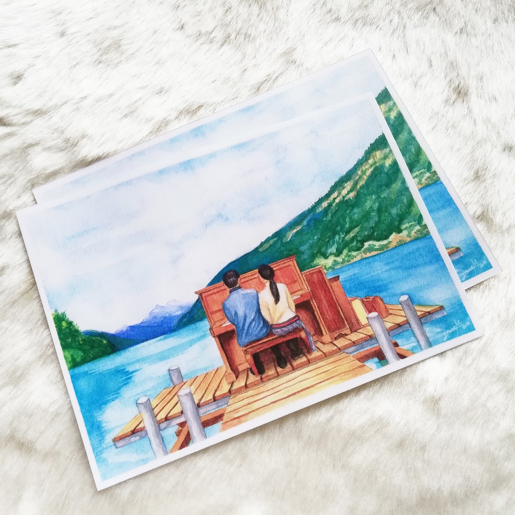 Crash Landing On You watercolor art print 4x6 inches | CLOY fanart ...