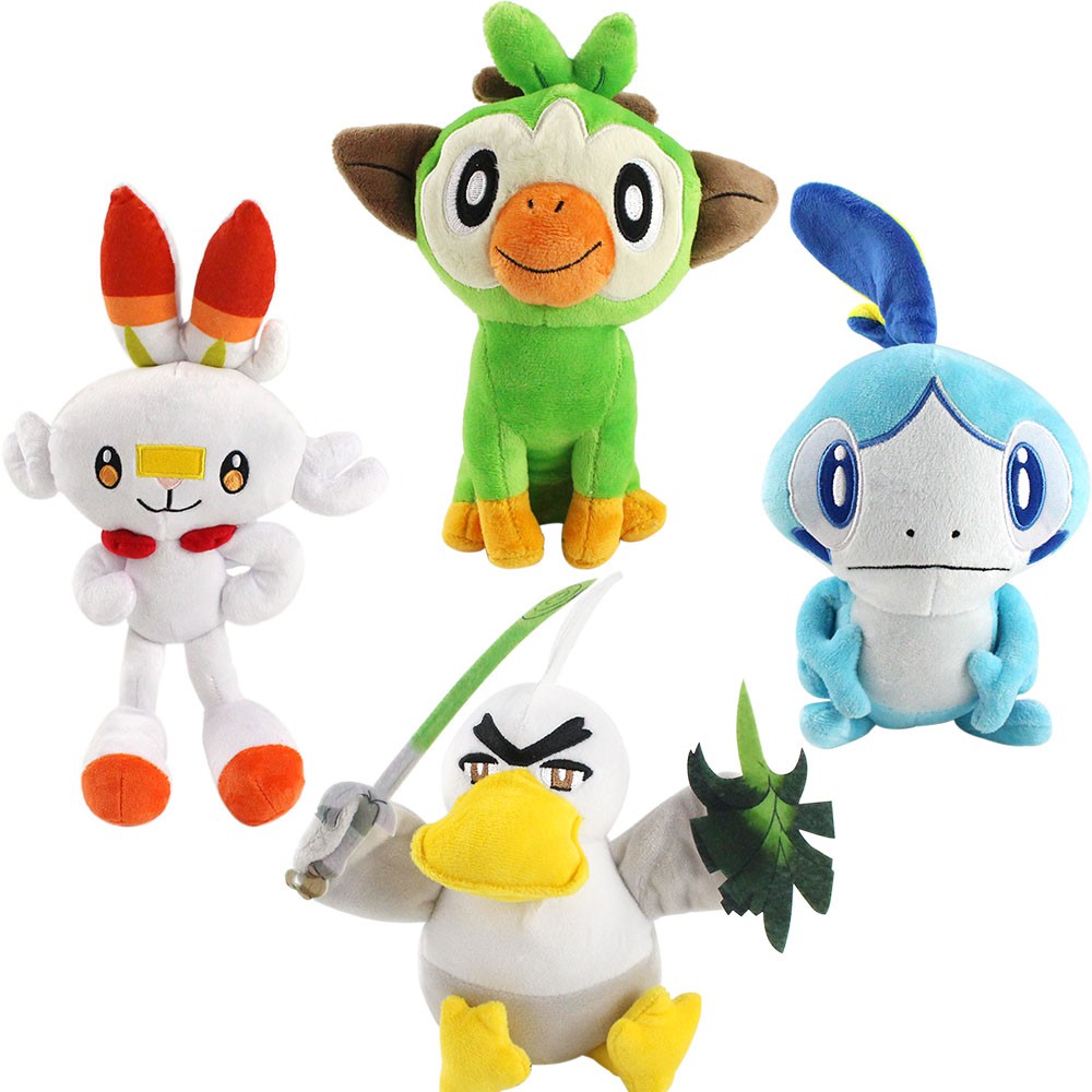 17-35cm Pokemon Cartoon Anime Sobble Scorbunny Grookey Sirfetch'd Plush ...