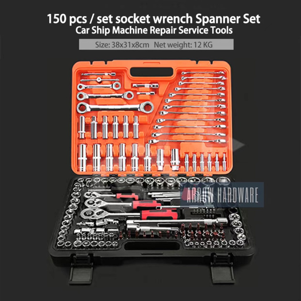 Ulitimate 150pcs/set Tool Box Car Motorcycle Repair Set Hand Tools Home ...