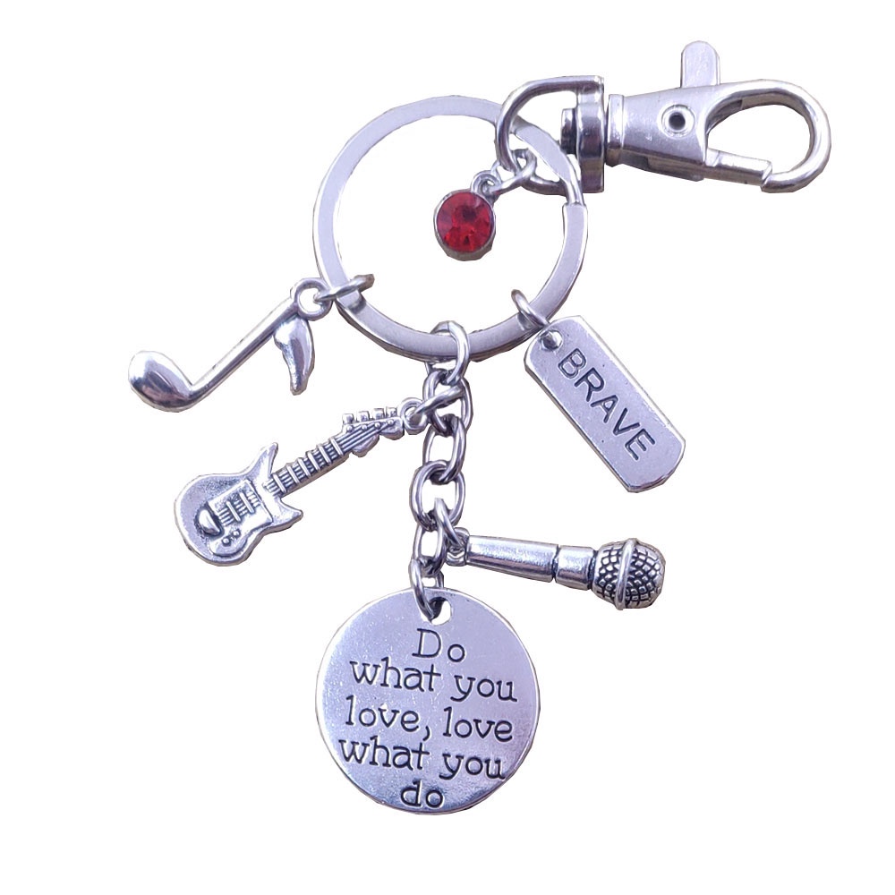 32 Styles Keychain Key Ring Charm Music Lover Microphone Beth Violin ...