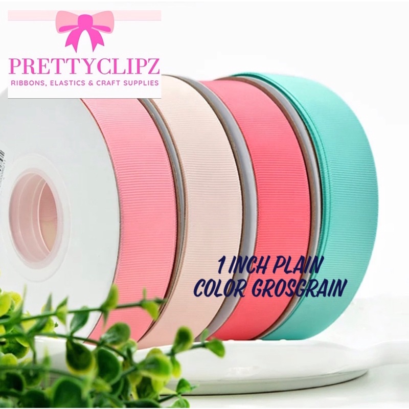 1 inch Grosgrain Ribbon High Quality Sold Per 5 Yards Black/White/Brown ...
