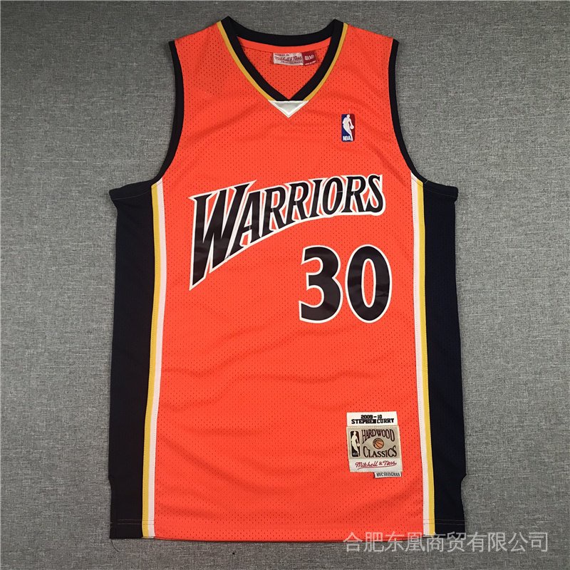 [10 styles] NBA Jersey WARRIORS 30 # Curry retro orange basketball ...