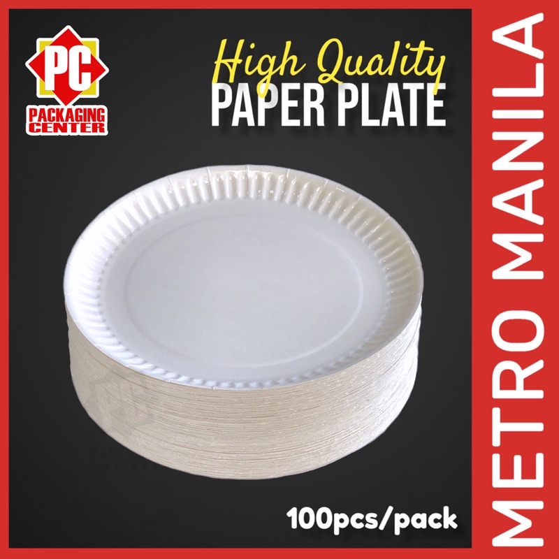 High Quality Paper Plate 9" Round by 100pcs per pack [METRO MANILA ...