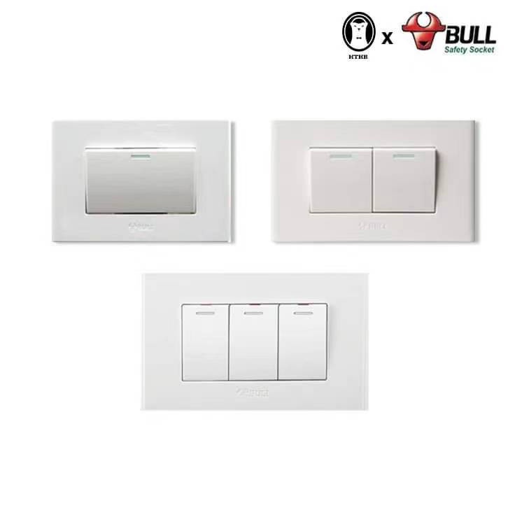BULL Wide Series Panel switch 1-2-3Gang 3 Way Switch Sets Power switch ...
