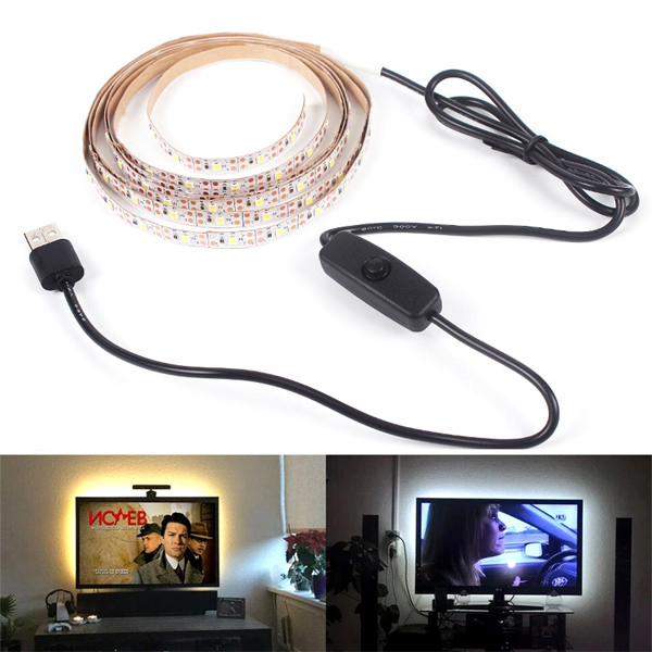 DC5V USB LED Strip Lamp SMD3528 1M 2M 3M 4M 5M with Switch Flexible LED ...