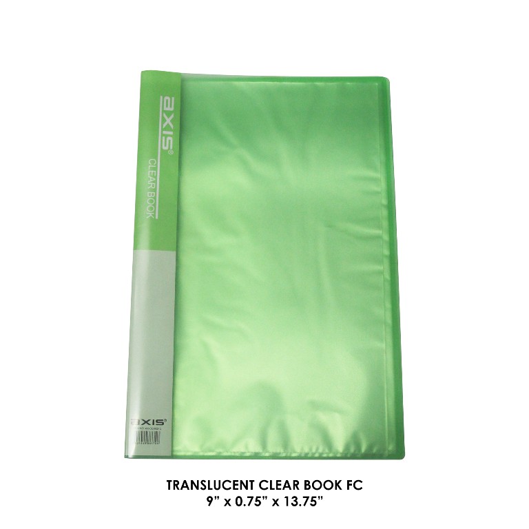 Clearbook Translucent Long FC Folder Display Book Non-Refillable 20 ...