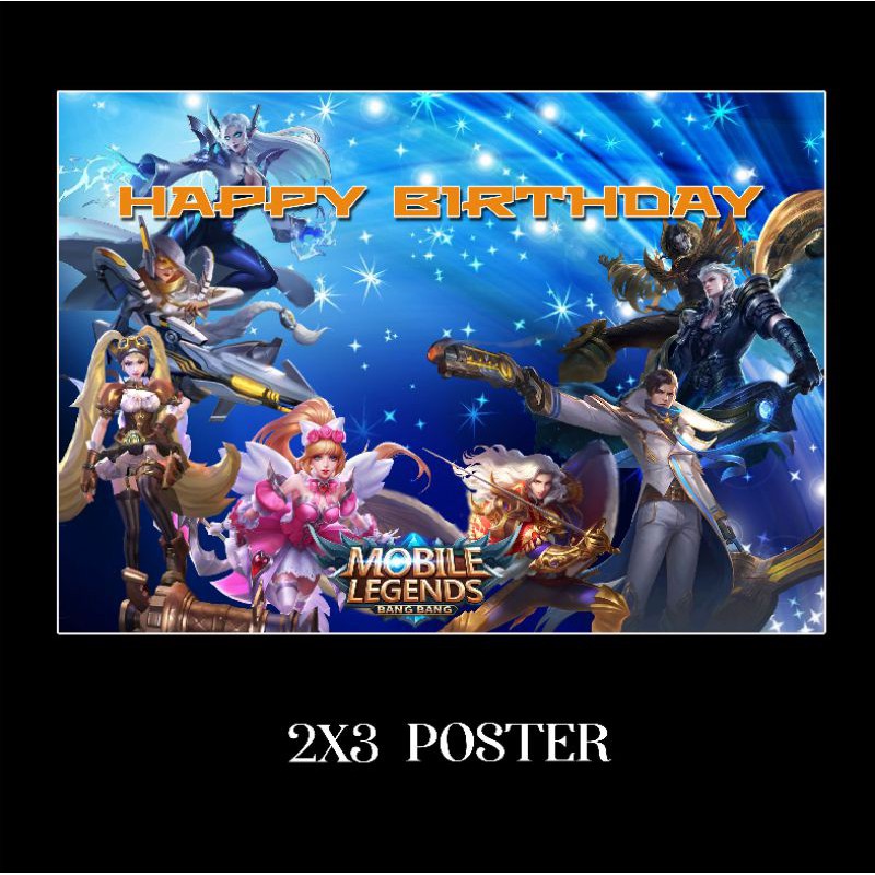 Mobile Legends Birthday Poster | HBD Banner 2x3FT | Shopee Philippines