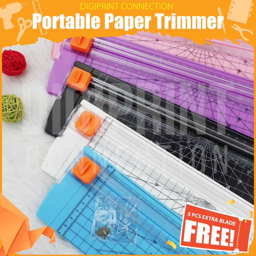 Portable Paper Trimmer Paper Cutter A4 Size Officom with FREE 5 EXTRA ...