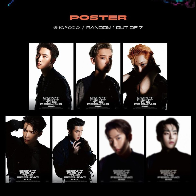 ROLLED POSTER BAEKHYUN EXO DFTF JEWEL CASE (DON'T FIGHT THE FEELING ...