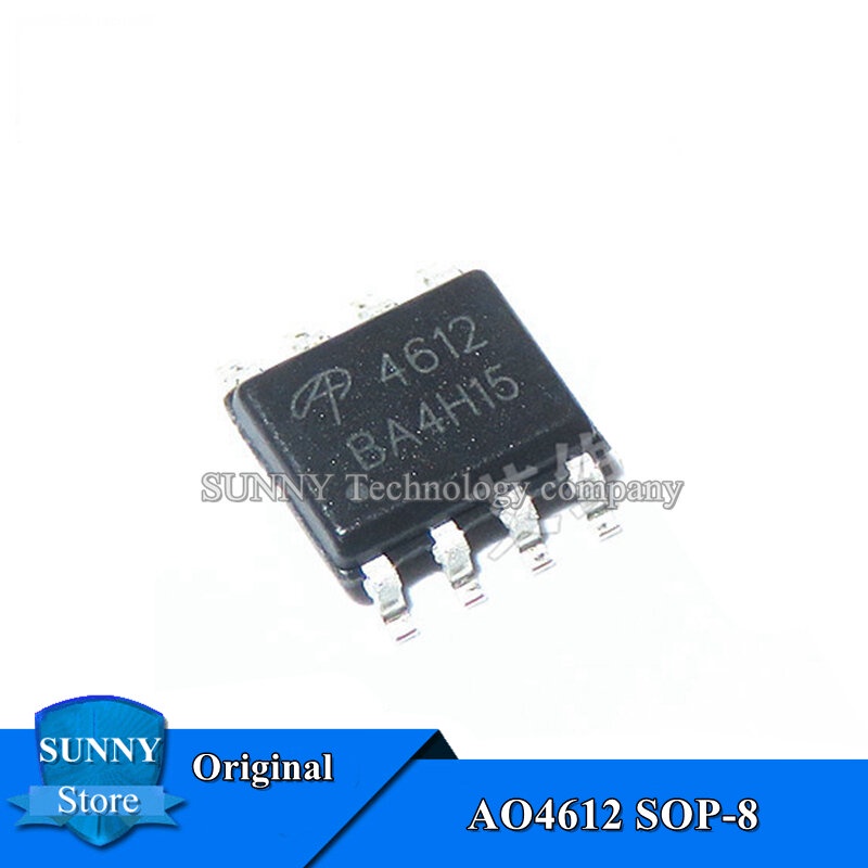 10Pcs Original AO4612 SOP-8 4612 SOP8 MOSFET -3.2A/-60V N+P channel New Original | Shopee ...