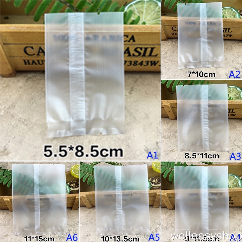 100pcs Multi Size Translucent Plastic cookie packaging bags cupcake ...