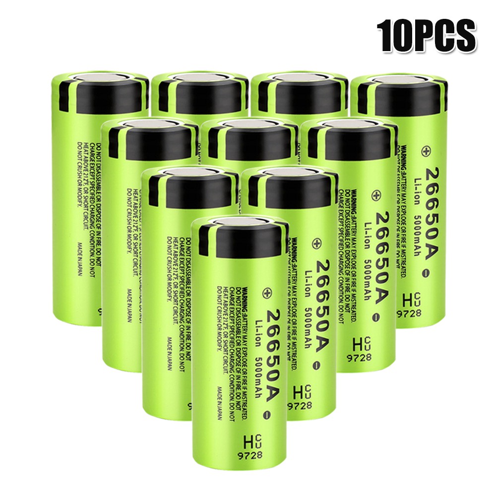 Panasonic original 26650a 26650 3.7v 5000mah, bateria recarregável de ...