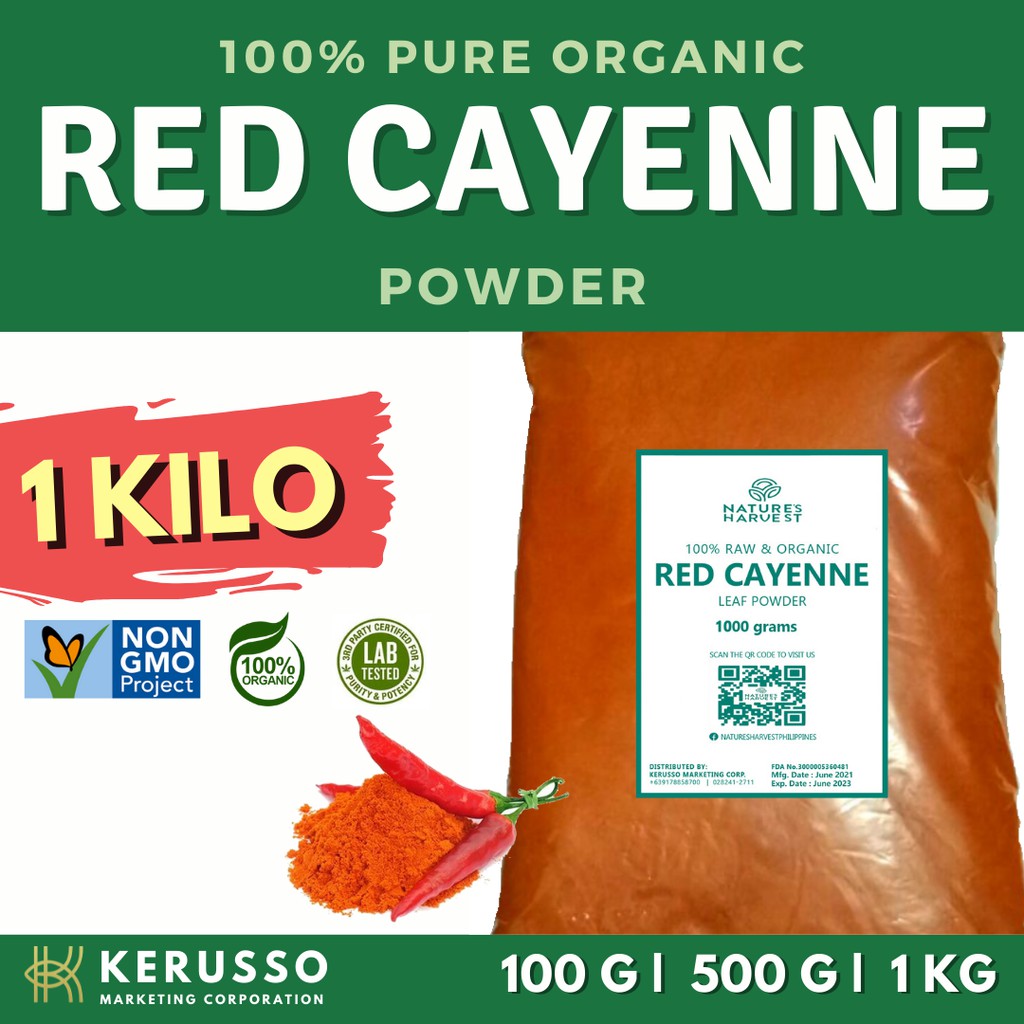 Red Cayenne Powder Organic 1000 grams | Shopee Philippines