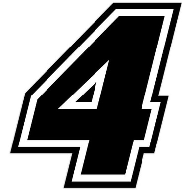 Race Numbers Sticker Cut Out Vinyl Motorcycle Cars 3.5inches x 3 inches ...