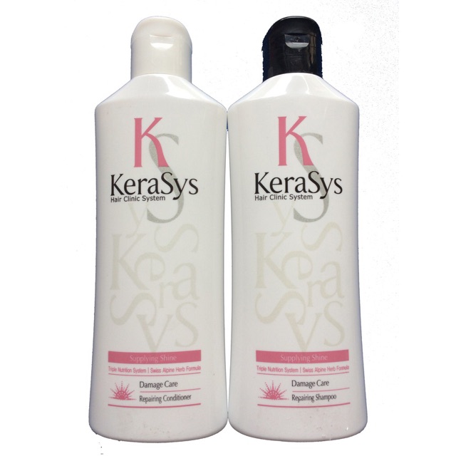 Kerasys Hair Clinic Repairing Shampoo&Conditioner 180ml | Shopee ...
