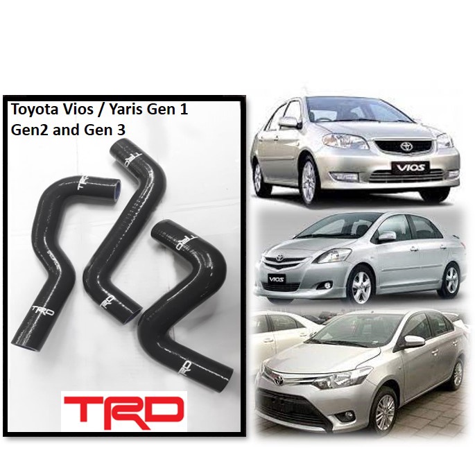 TRD Hose for Toyota Vios Gen 1, Gen 2 and Gen 3 Batman, Robin, Superman ...