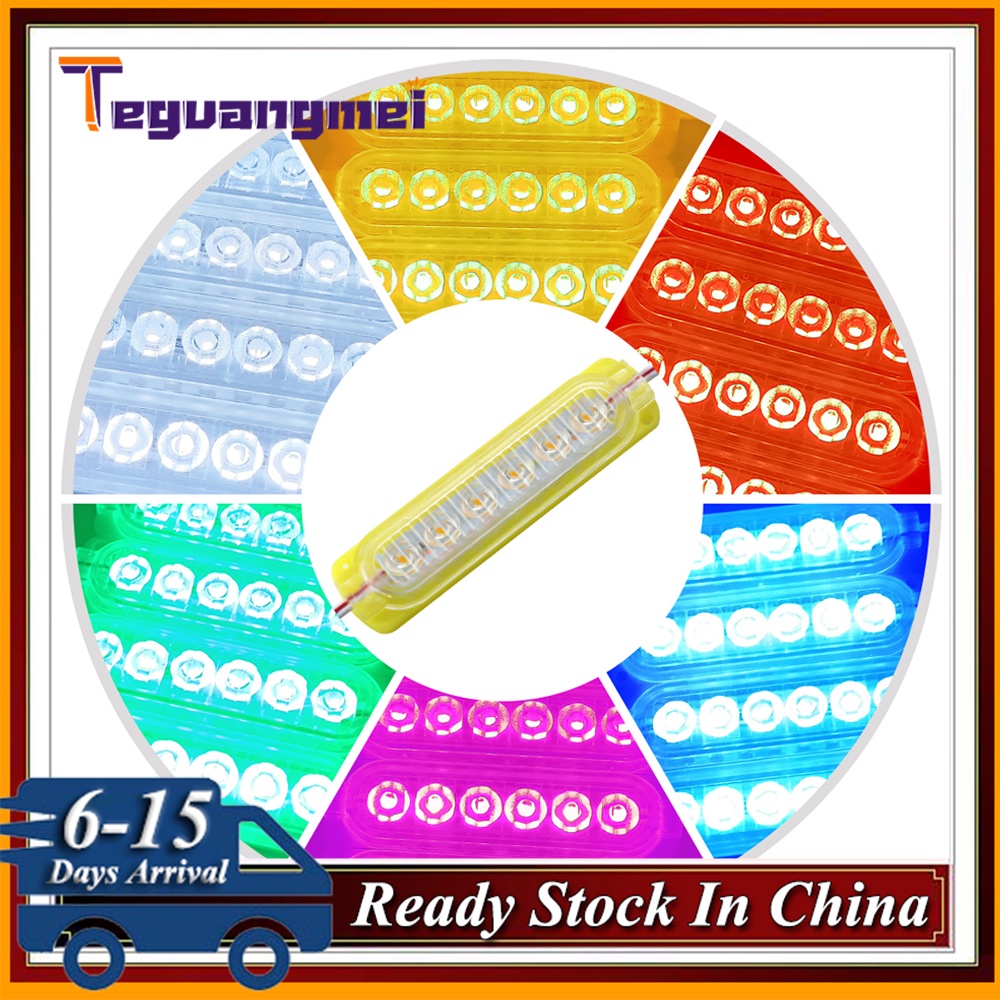 4PCS 24V LED Module Truck Side Marker Indicator Light 6LED Super Bright ...