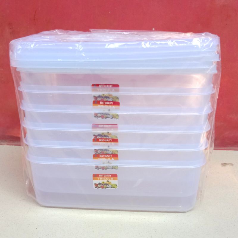 3 pcs Food Box / Donut Holder / Sausage Holder, Satay / Lunch Box 3500 ml (3,5 L) | Shopee ...