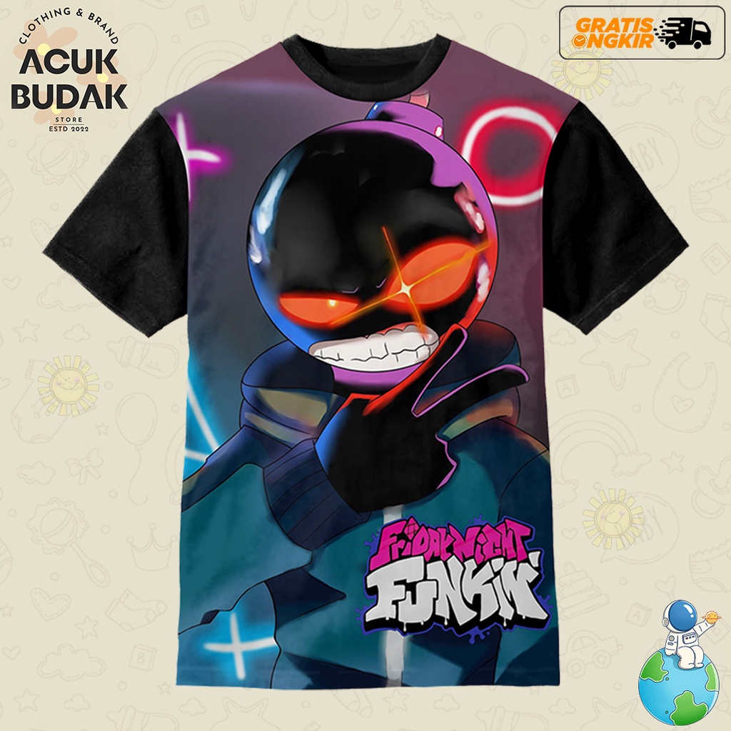 Children's 3D WHITTY FNF FUNKIN ART 19 FUNKIN 3D CHILDREN'S T-SHIRTS ...