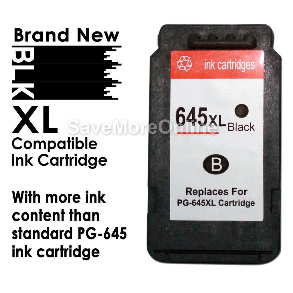 Compatible ink Cartridge PG-645XL Black for Canon TS3160 , PG-645XL ...