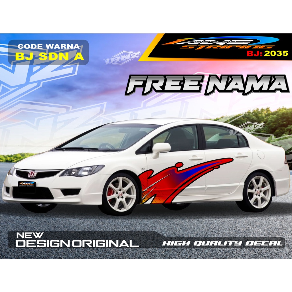 Sedan CAR STICKER / SIDE BODY STICKER VARIATIONS FOR TOYOTA VIOS CARS ...