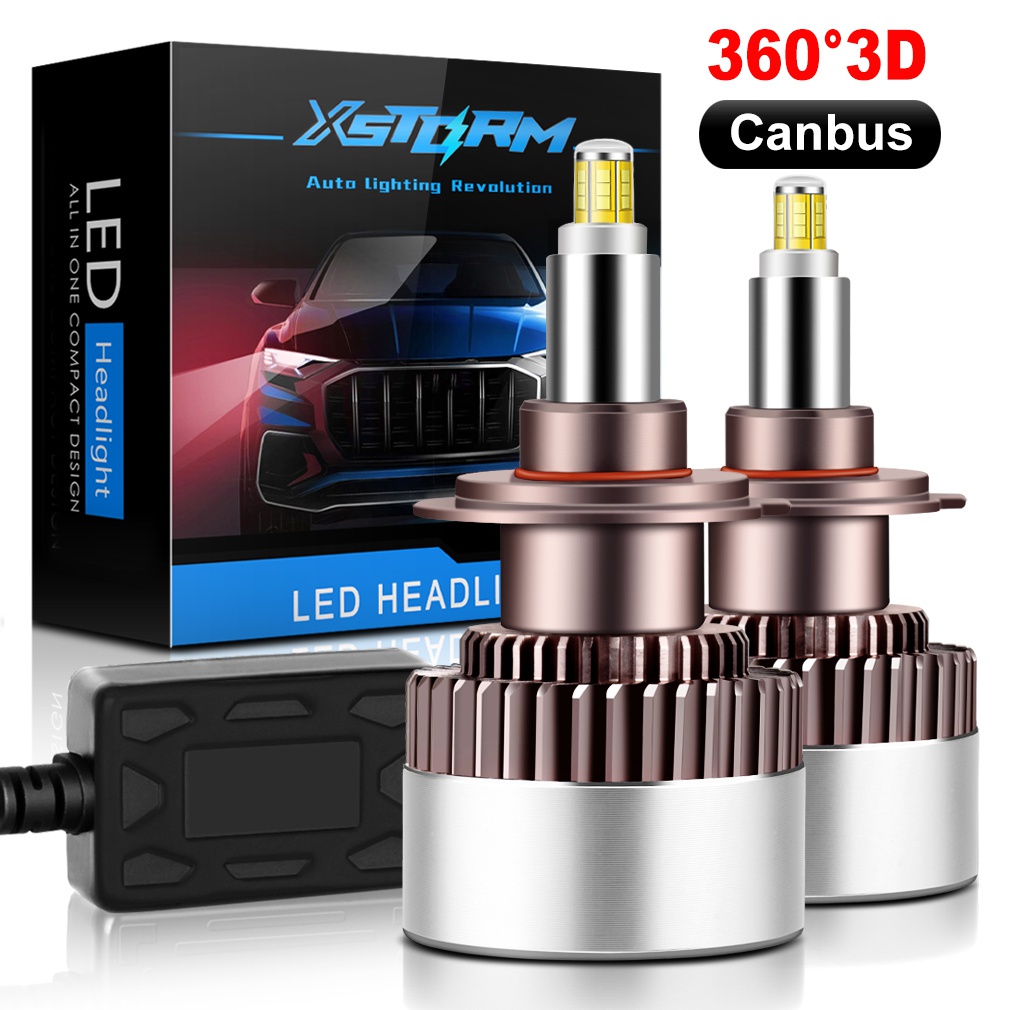 Xstorm 2 Pieces 3d LED Headlight H1 H7 Canbus H8 H11 9005 Hb3 9006 Hb4 ...