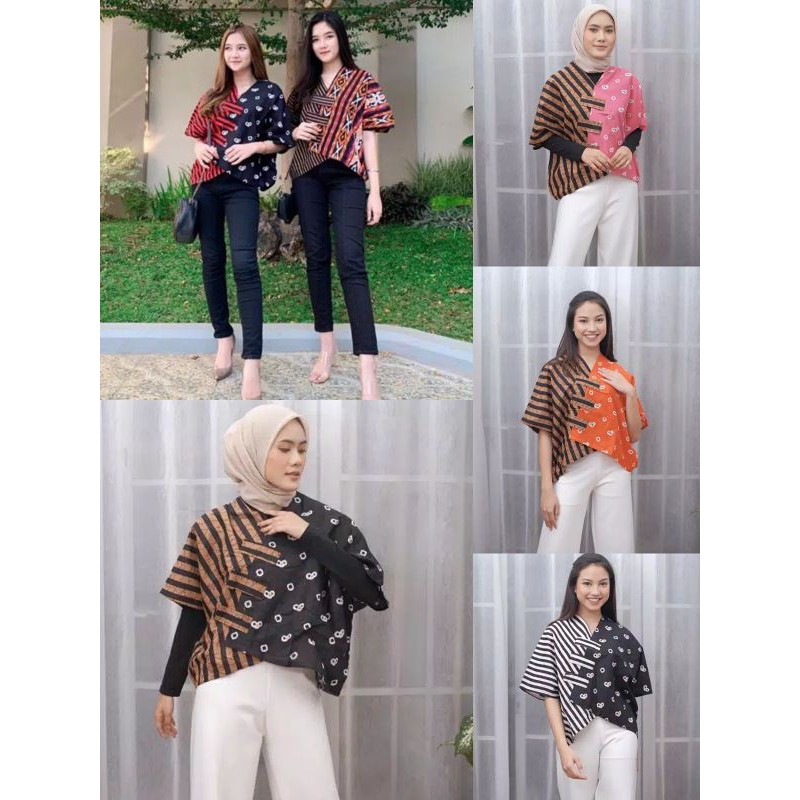 Original batik crop top batik Campus batik Ethnic songket motif/kimono ...