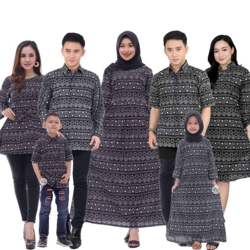 The Latest modern Family couple batik set couple batik Family Robe ...