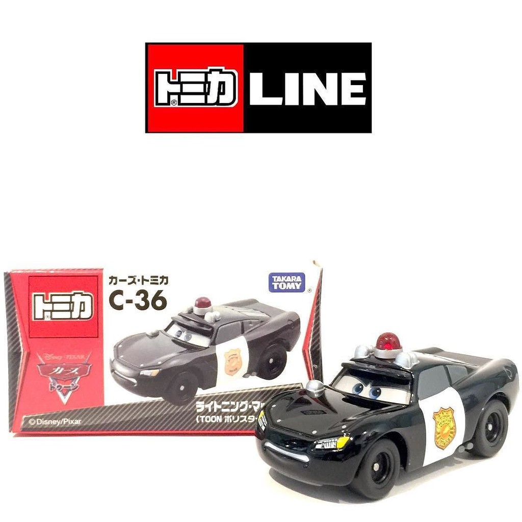 TOMICA CARS C-36 LIGHTNING McQUEEN TOON POLICE - DISNEY PIXAR MATER ...