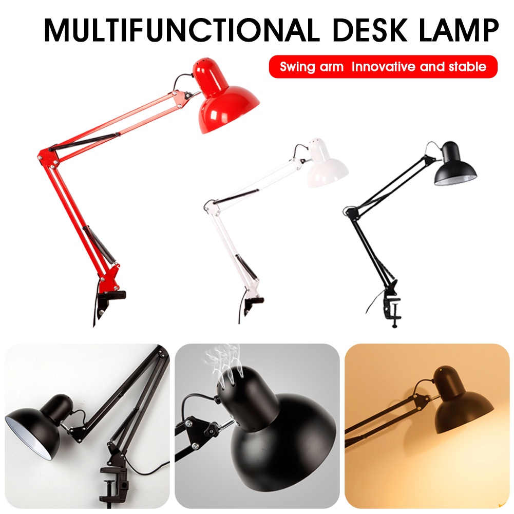 New LED Desk Lamp Metal Swing Arm Spring Loaded Adjustable Joints ...
