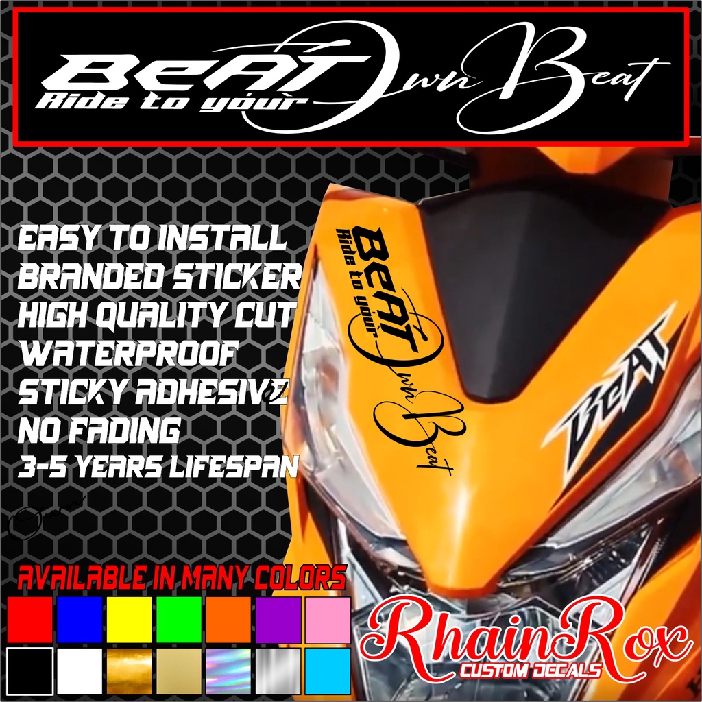 honda beat ride to your own beat sticker | Shopee Philippines